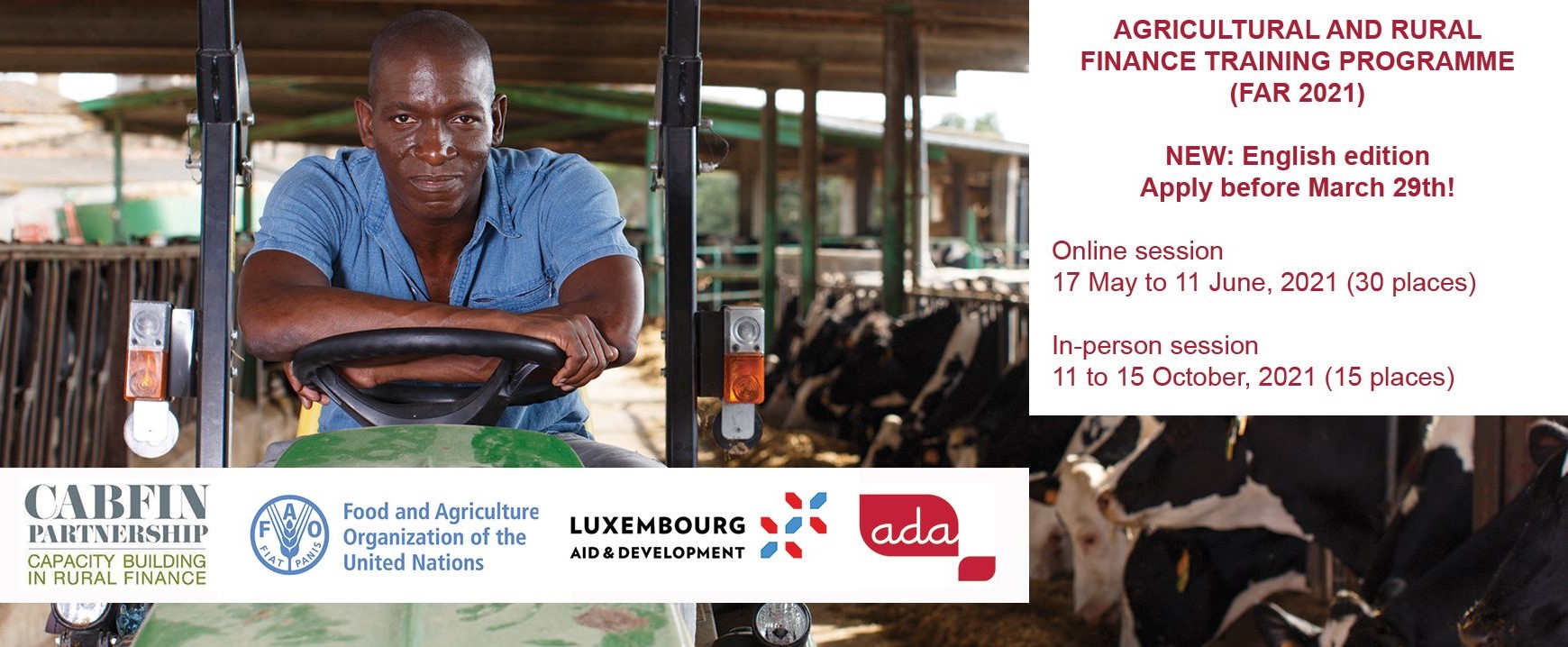 Agricultural and Rural Finance Training Programme (blended learning ...