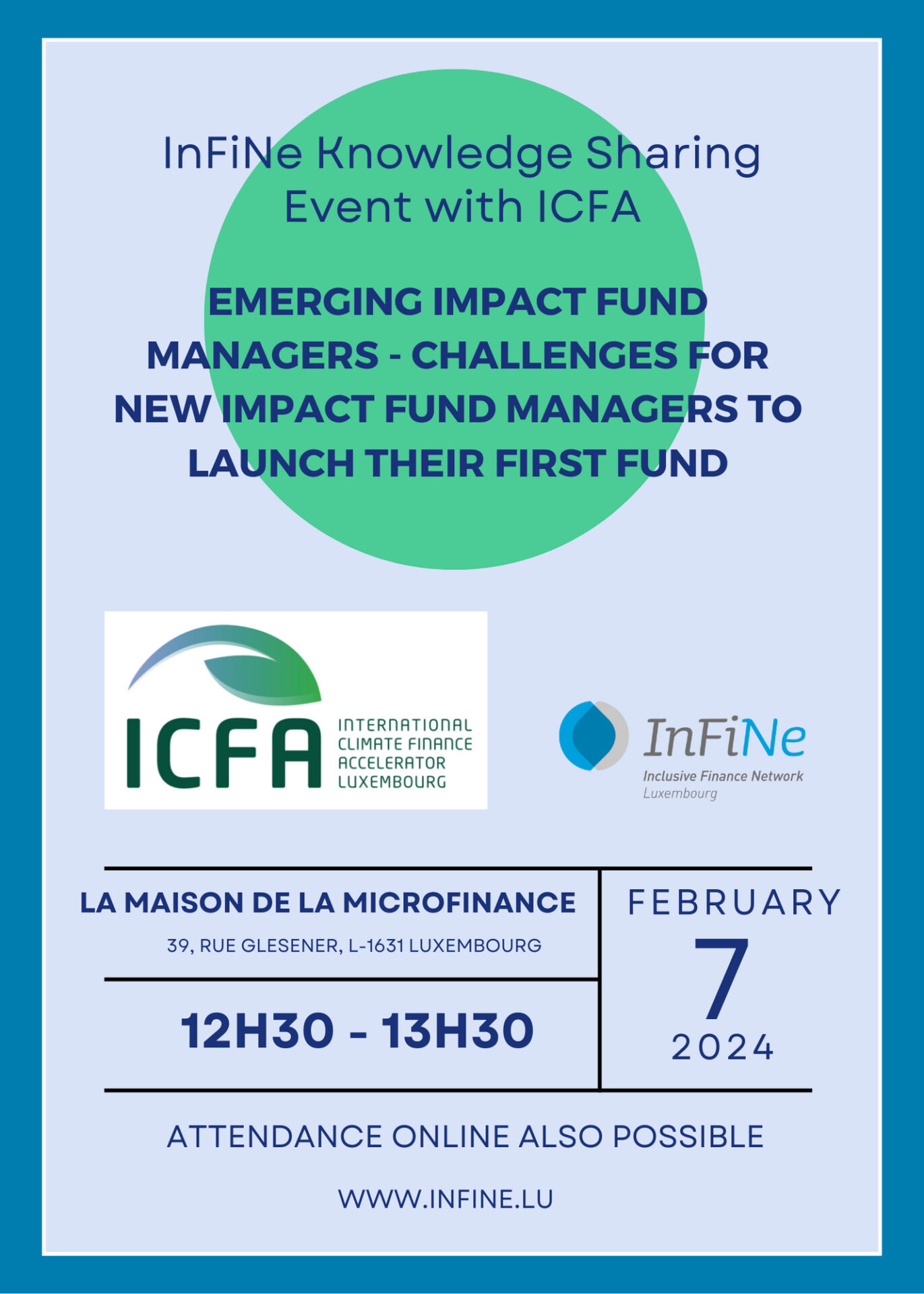 07/02/2024 InFiNe Knowledge Sharing Event with ICFA - infine