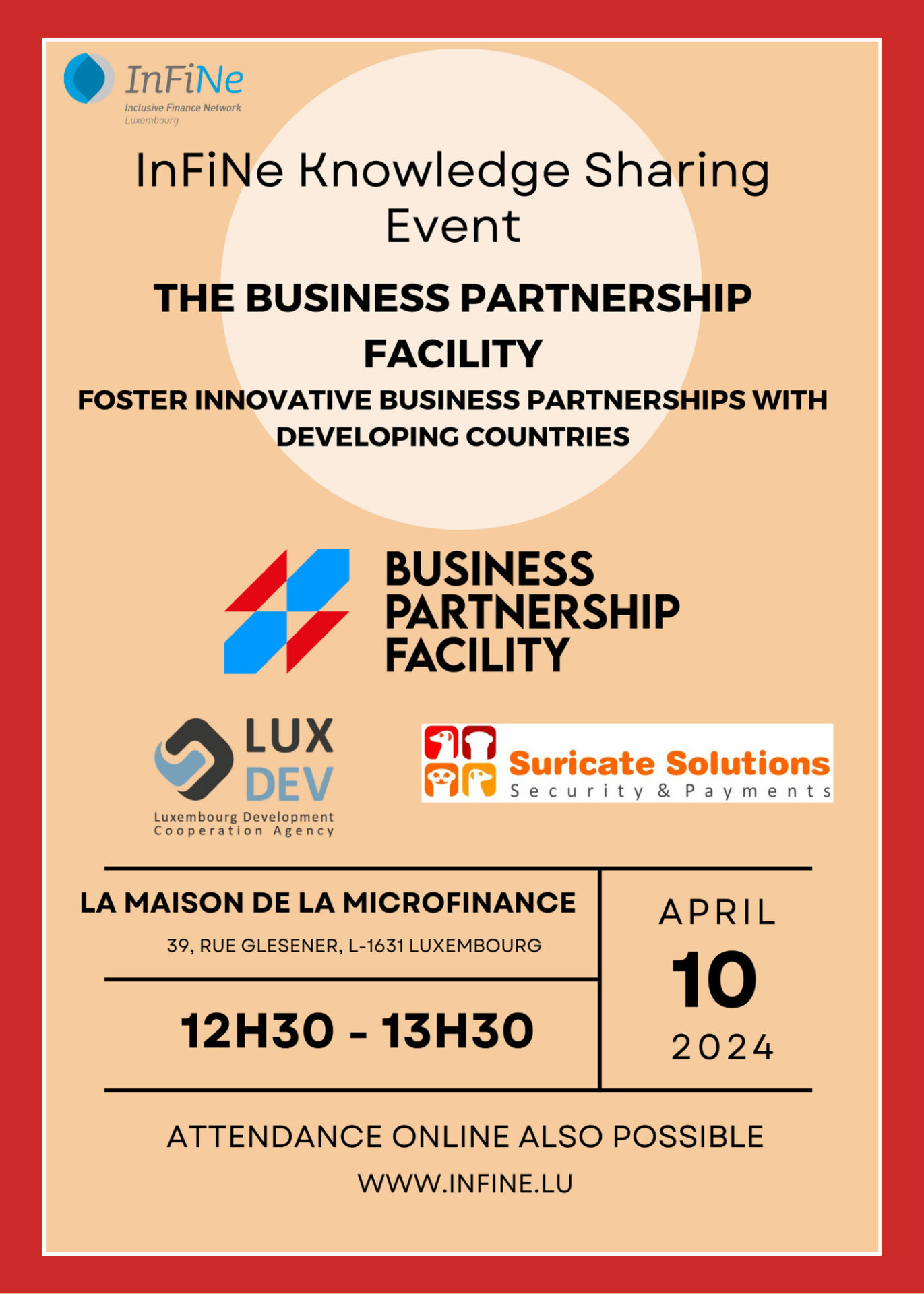 10/04/2024 - InFiNe Knowledge Sharing Event with LuxDev & Suricate ...